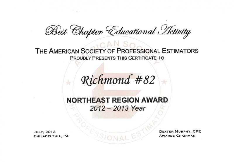 American Society of Professional Estimators - Richmond Virginia Chapter ...